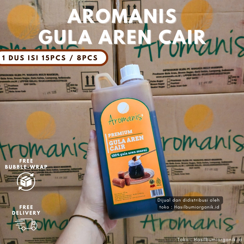 Jual AROMANIS GULA AREN CAIR / 1 DUS ISI 15pcs x 1.2kg / 1 DUS ISI 8pcs ...