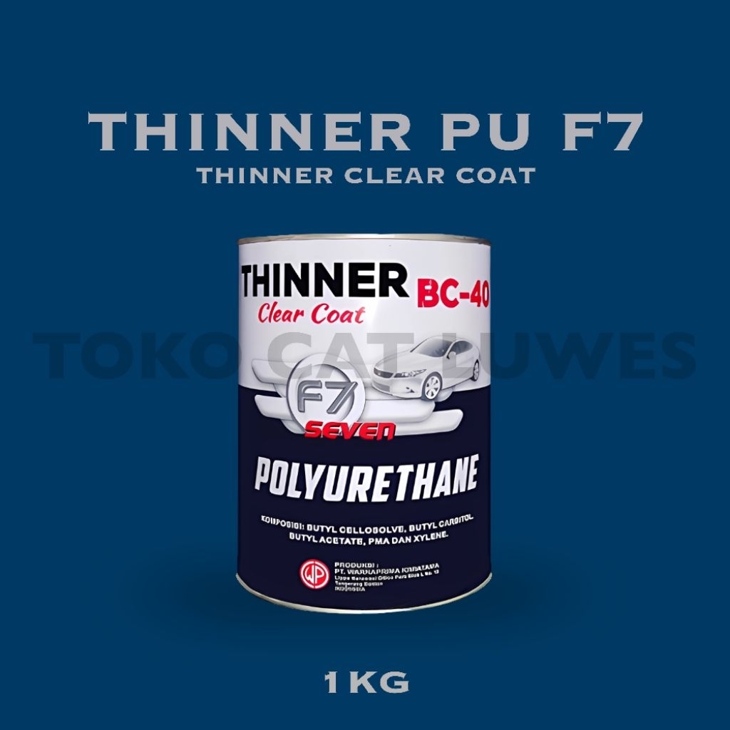 Jual Thinner PU (Polyurethane) F7 BC 40 - Pengencer Clear Coat 1 Liter ...