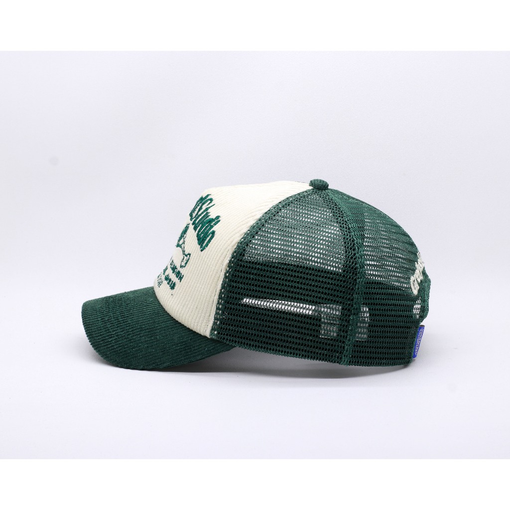 Jual TOPI TRUCKER HAT LIDAH PENDEK BAHAN CORDUROY HIJAU BOTOL MIX BW ...