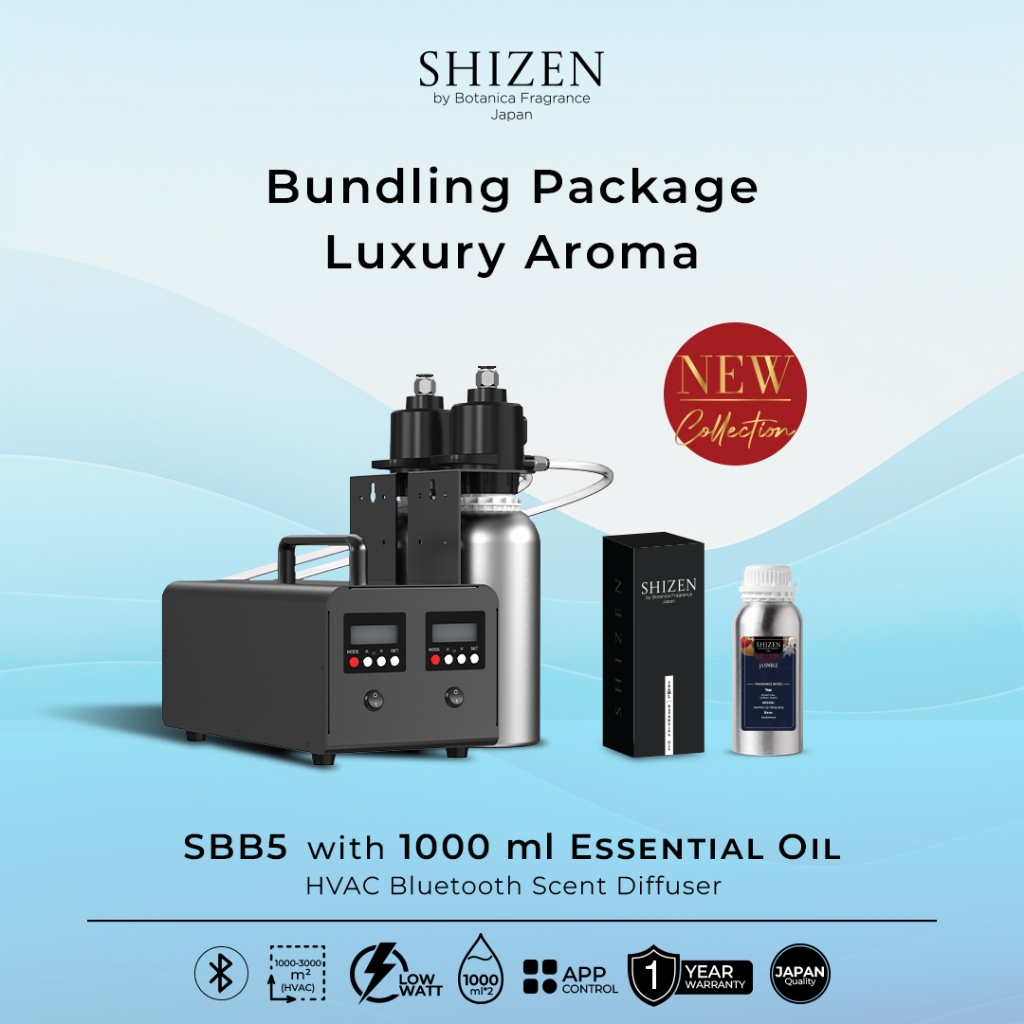 Jual Bundling Scenting Machine Shizen SBB5 Black Bluetooth & Essential ...