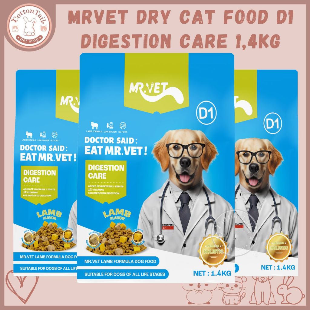 Jual MR VET D1 DRY DOG FOOD DIGESTION CARE 1,4KG - Makanan Anjing Untuk ...