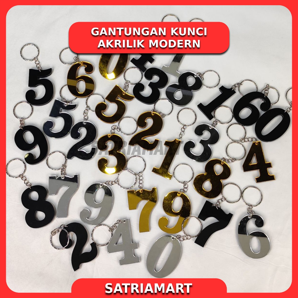 Jual Gantungan Kunci Akrilik Angka Pintu Kos-kosan/Pintu Kontrakan ...