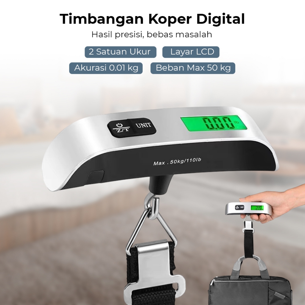 Jual Lugage Scale Timbangan Koper Tas Digital Gantung Bagasi Travel 50 ...