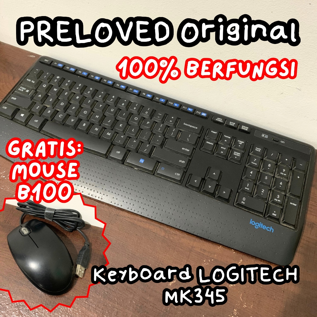 Jual [PRELOVED 100% ORIGINAL] Keyboard LOGITECH MK345 (gratis MOUSE ...