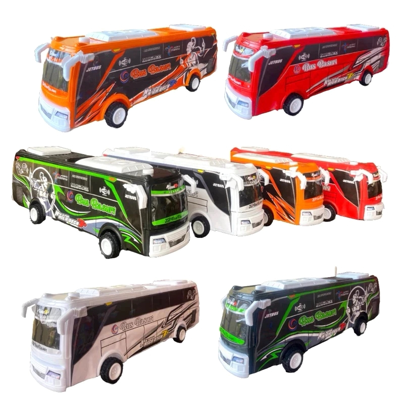 Jual BUS KECIL BASURI TELOLET MINIATUR PLASTIK LAMPU CERAH ADA MUSIK ...