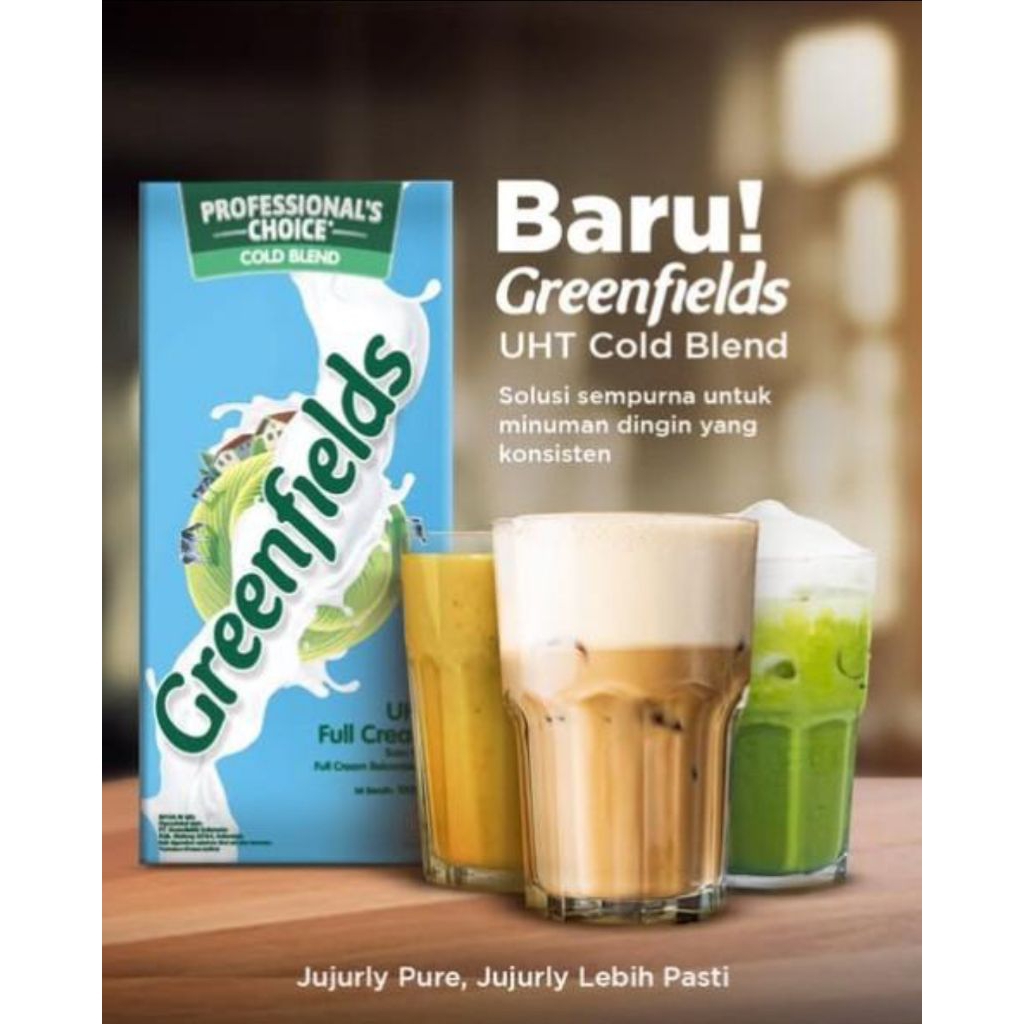 Jual Susu Greenfields UHT 1 Liter Cold Blend 1000 ml | Shopee Indonesia
