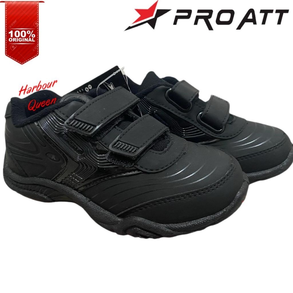 Jual Sepatu Sekolah Hitam Sepatu Sekolah Anak Laki-laki Perempuan Sepatu Perekat PRO ATT LST 931 ...
