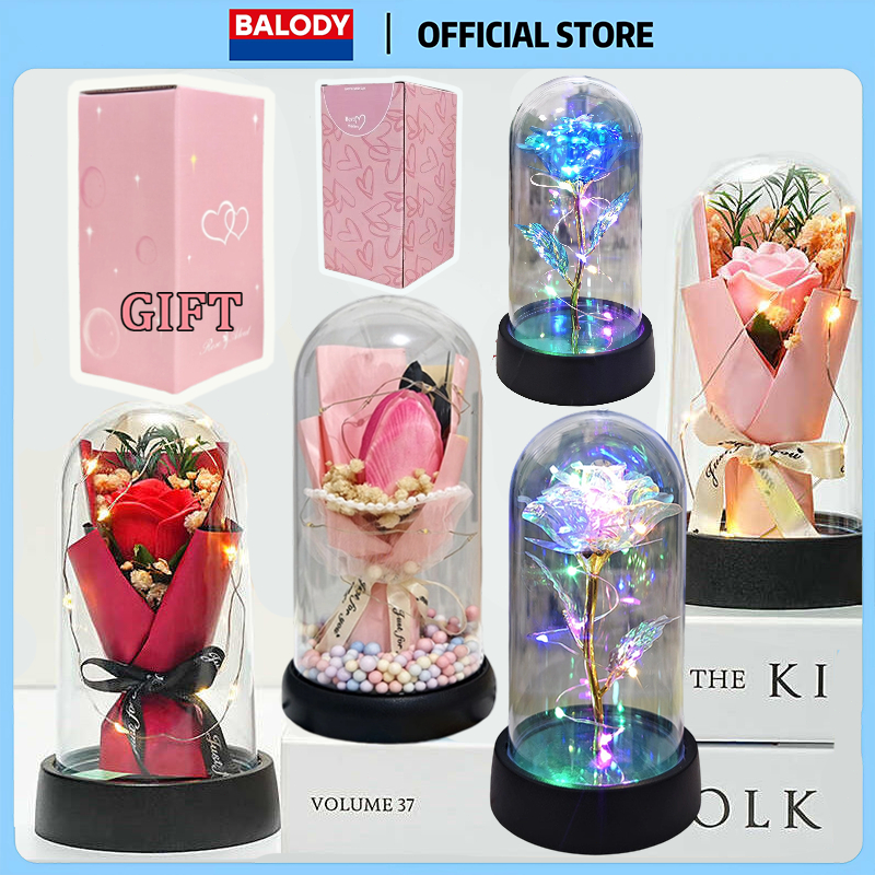 Jual BALODY Bunga Lampu LED Mawar Gift Box/Home Living Room Decoration ...