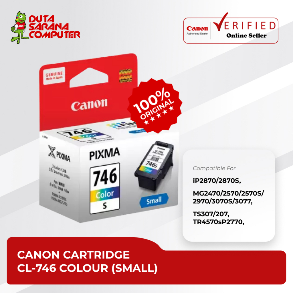 Jual CANON Color Ink Catridge CL-746s CL746S CL 746 Small Original ...