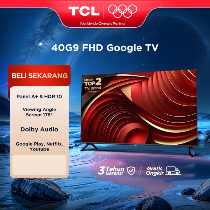 Jual [INSTANT KURIR] [FHD Google TV] TCL 40 inch Google Smart TV ...