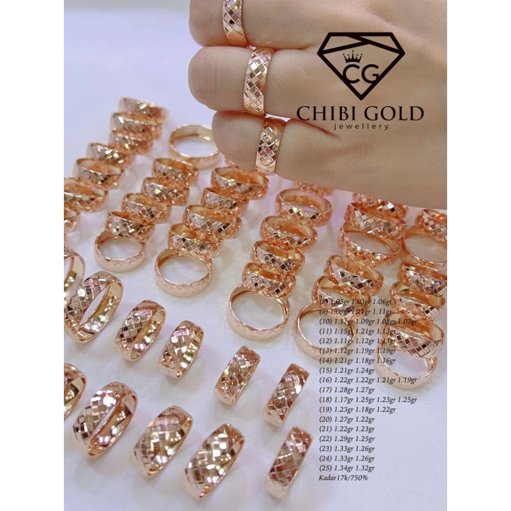 Jual CHIBI GOLD - Cincin ukir tikar 750 kadar 17K - chibigold | Shopee ...