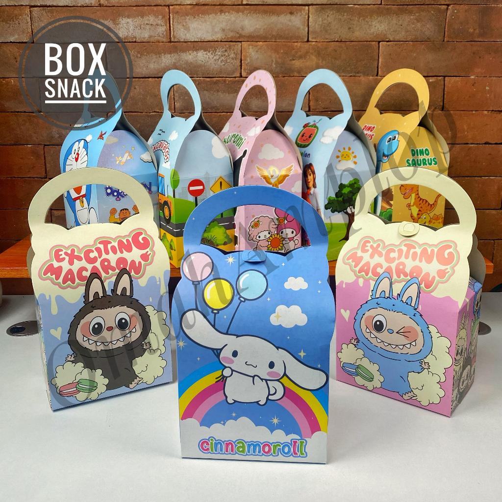 Jual 10 Picis Snack Box Karakter Tas Ulang Tahun Anak Goodie Bag Labubu Kuromi Excavator Pororo ...