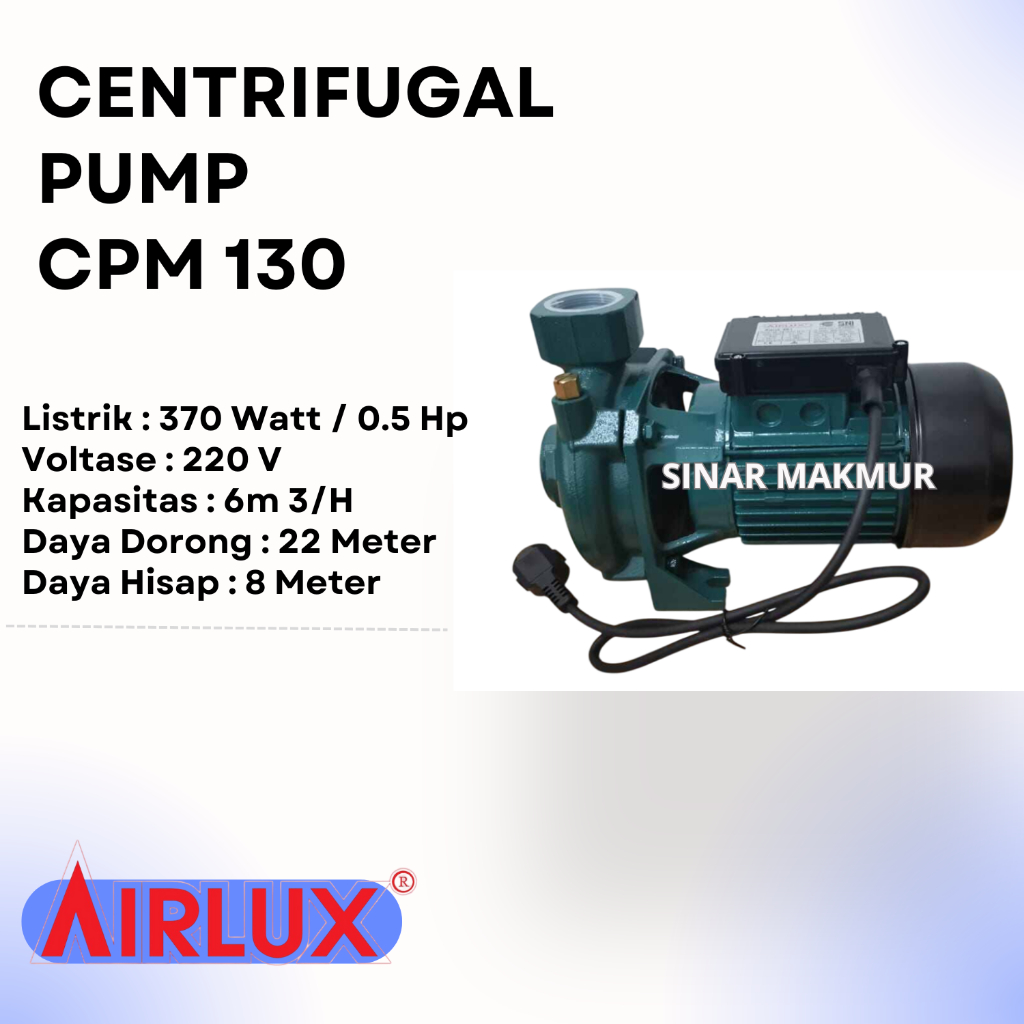 Jual centrifugal pump /Airlux CPM130 | Shopee Indonesia