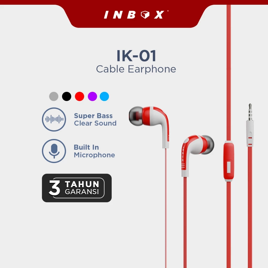 Jual Inbox Earphone IK-01 Super Bass Headset Handsfree dengan ...