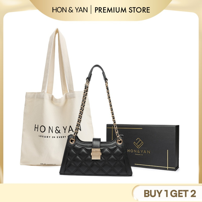 Jual [FREE GIFT] HONYAN GOLD Tas Bahu Wanita Import Thea Bag Branded Tas Selempang Wanita ...