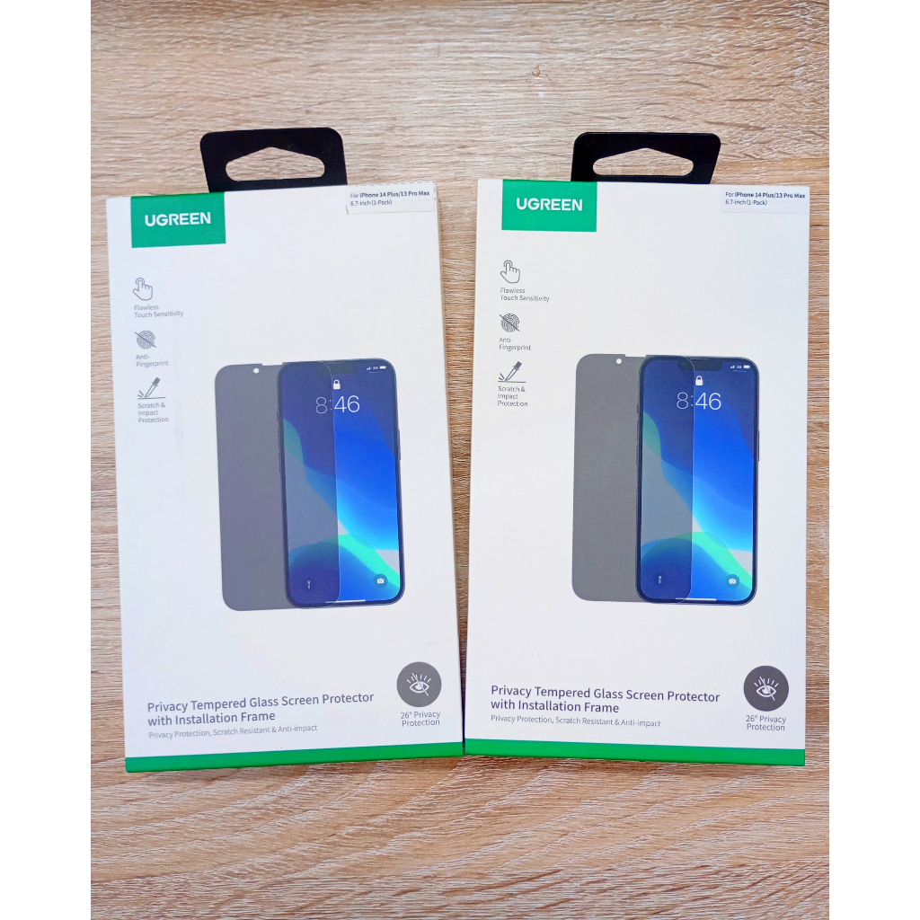 Jual UGREEN Tempered Glass Privacy For IP 13 Dan 14 Series Full Cover ...