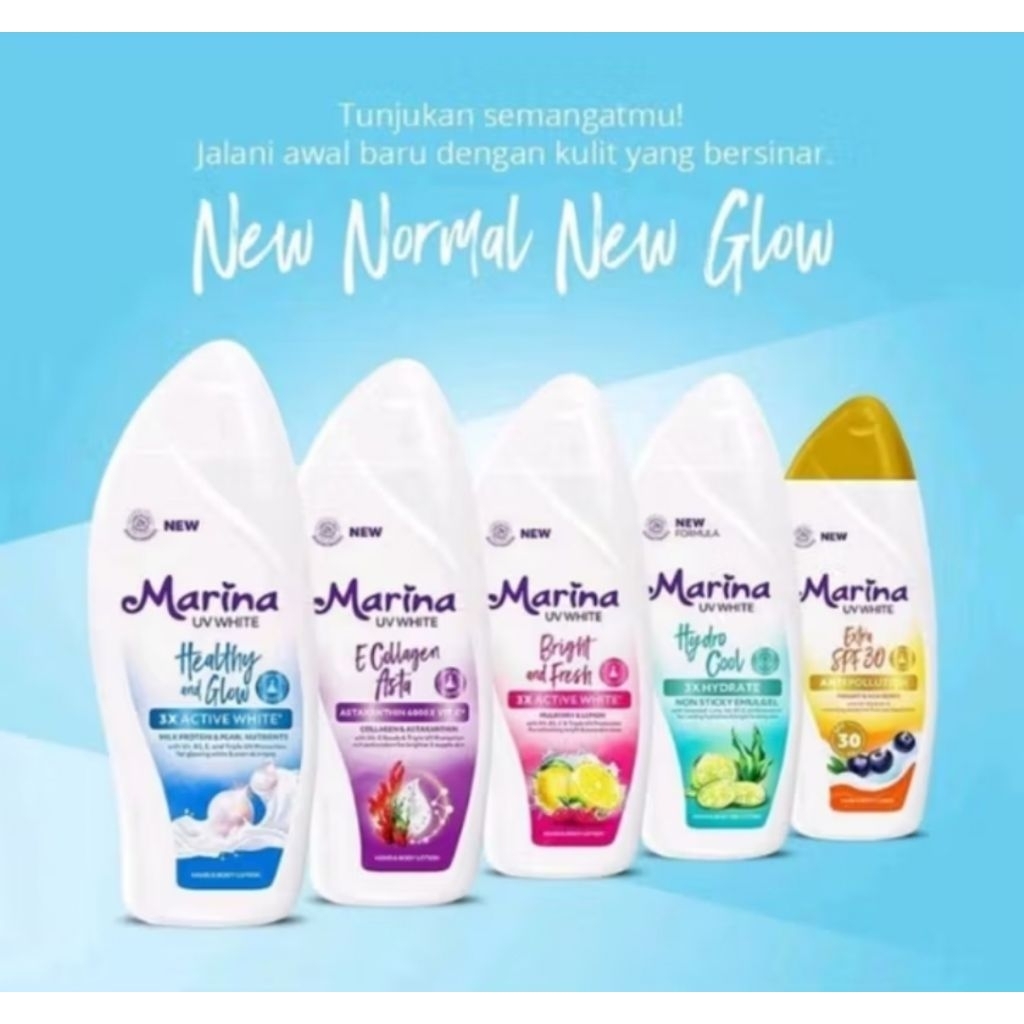 Jual Marina Hand Body Lotion UV White 185ml | Shopee Indonesia