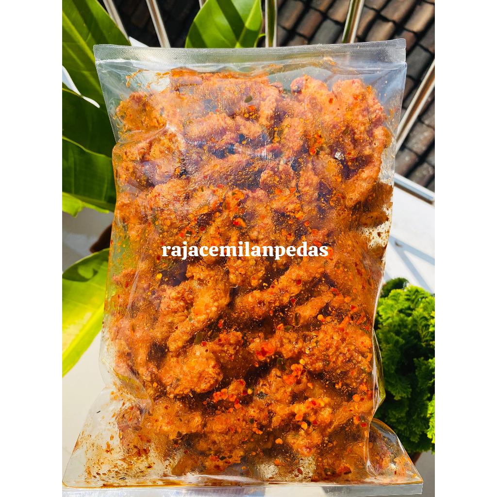 Jual kulit ayam crispy pedas daun jeruk/original daun jeruk kemasan 1kg ...