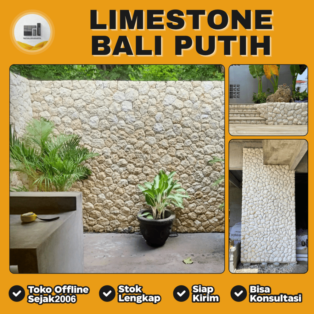 Jual Batu Alam Limestone (Serai Bali Putih) Cocok Untuk Dinding | Batu ...