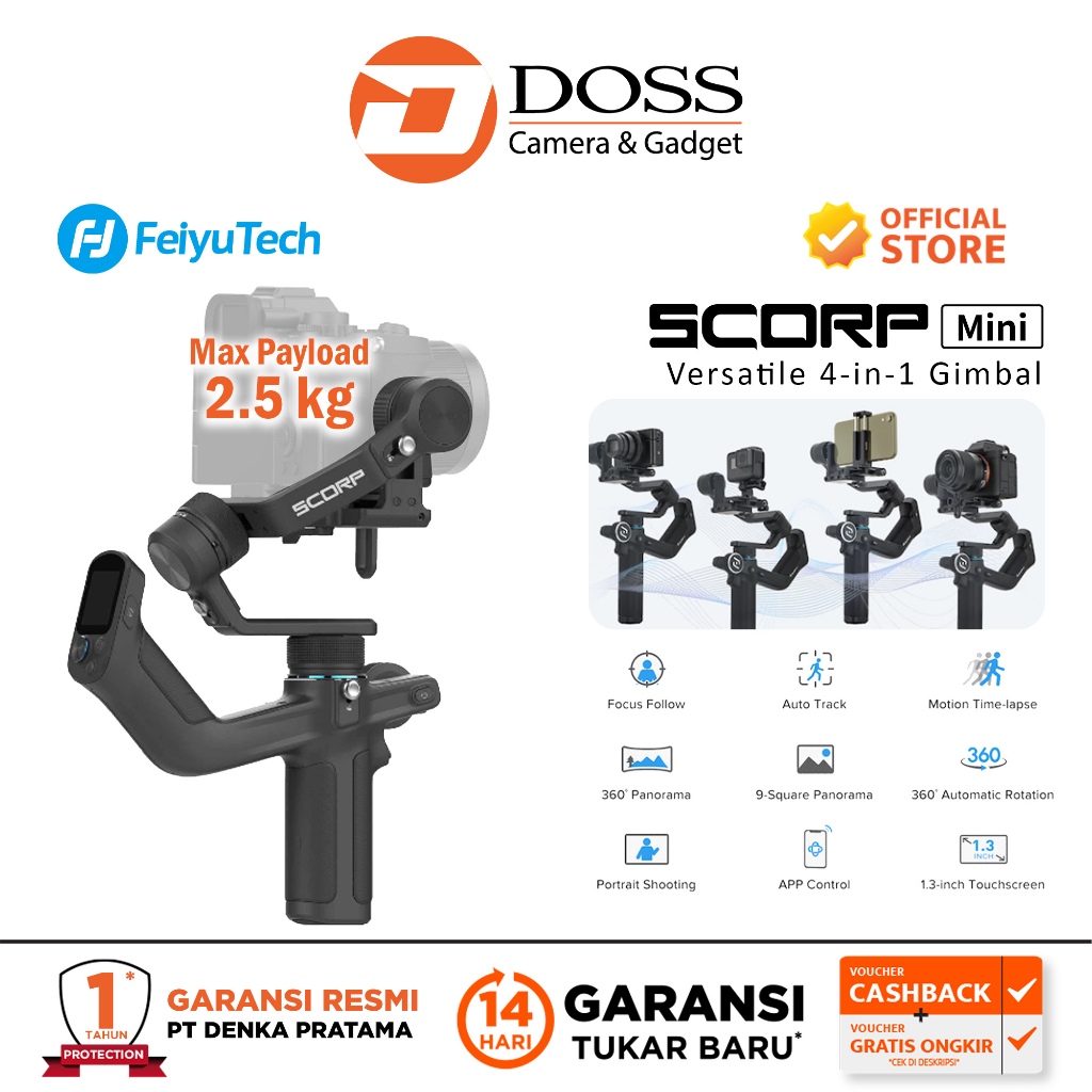 Jual Feiyu Scorp Mini 3-Axis Handheld 4 in 1 Gimbal Stabilizer | Shopee ...