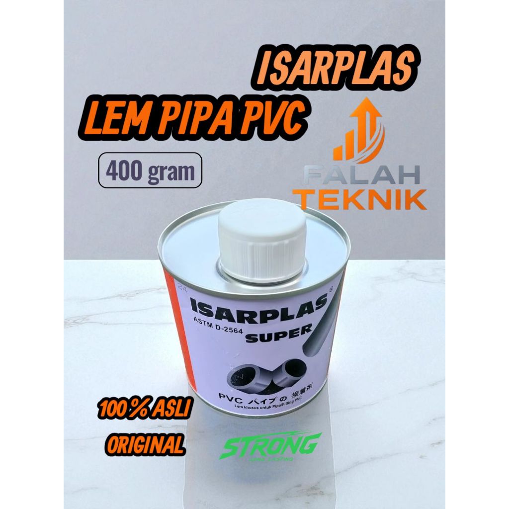 Jual Lem pipa ISARPLAS kaleng kuas 400 gram lem pipa pvc / ISARPLAS lem ...