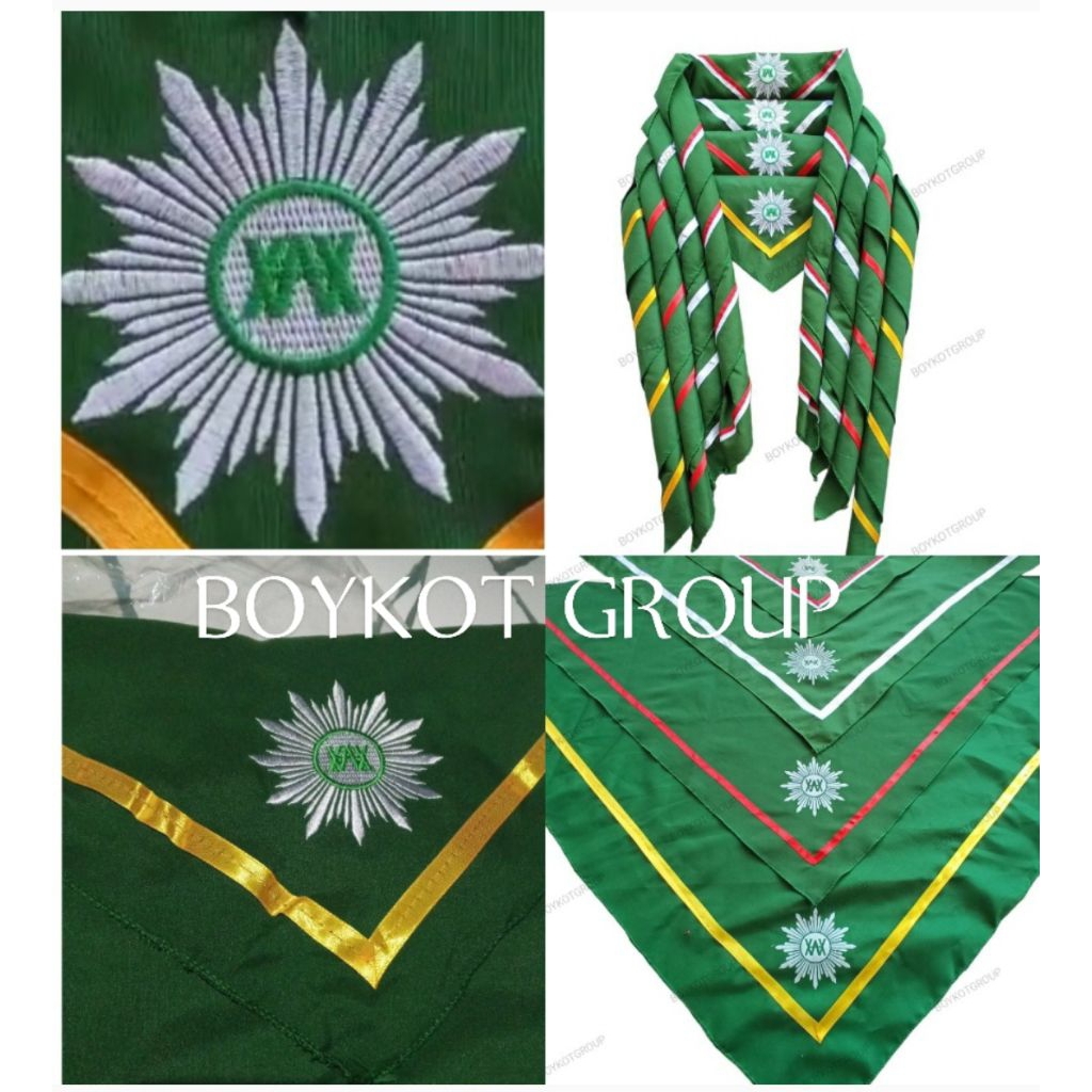 Jual Hasduk Hizbul Wathan / HW 20 Biji Bordir / sablon 120cm | Shopee ...