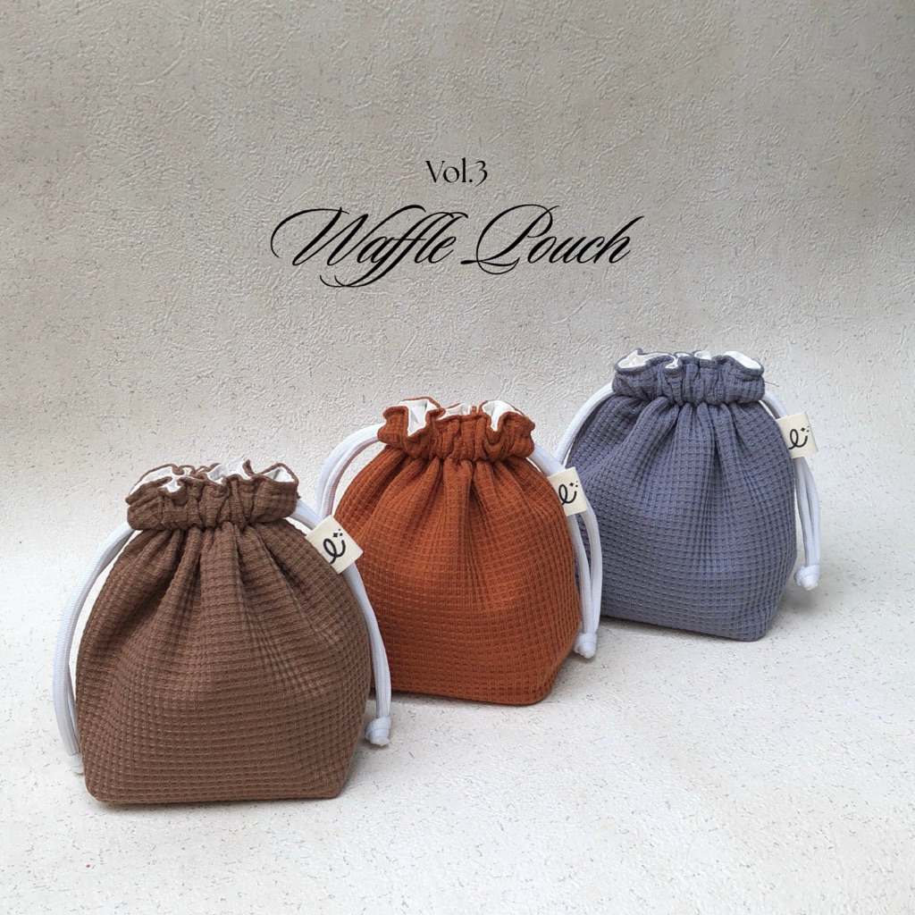 Jual Waffle Pouch Mini Vol.3 | Pouch Makeup - Pouch Serbaguna | Shopee ...