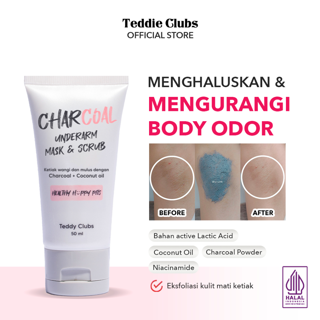Jual [READY STOCK] Teddy Clubs Charcoal Underarm Mask & Scrub - with ...