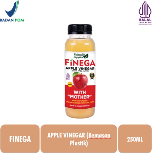 Jual Finega Apple Vinegar / Cuka Apel Alami 250ml (Botol Plastik ...