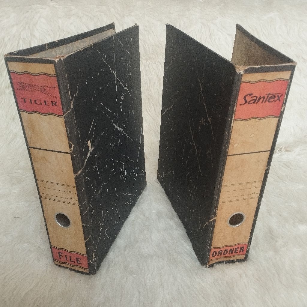 Jual sepasang Ordner merk Santex & Tiger , map file , file arsip kantor ...