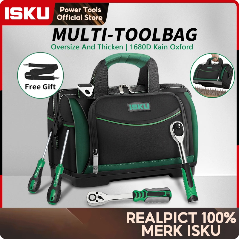 Jual ISKU Tool Bag/tool box Besar 20 inch 1680D Kain Oxford Tas ...