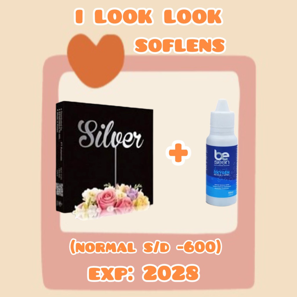 Jual PROMO soflens ice silver + cairan(Normals/d-600) | Shopee Indonesia