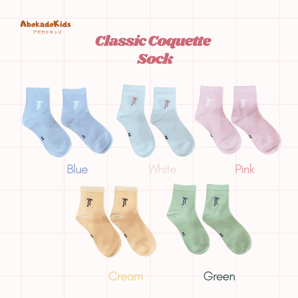 Jual Abokado Classic Coquette Sock Kaos Kaki Anak - Kaos Kaki Anak ...