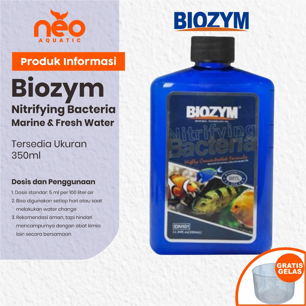 Jual BIOZYM Nitrifying Bacteria For Marine & Fresh Water - 350ml ...