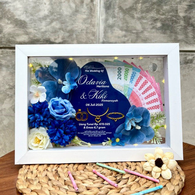 Jual Bingkai mahar pernikahan frame putih transparan / Frame mahar ...