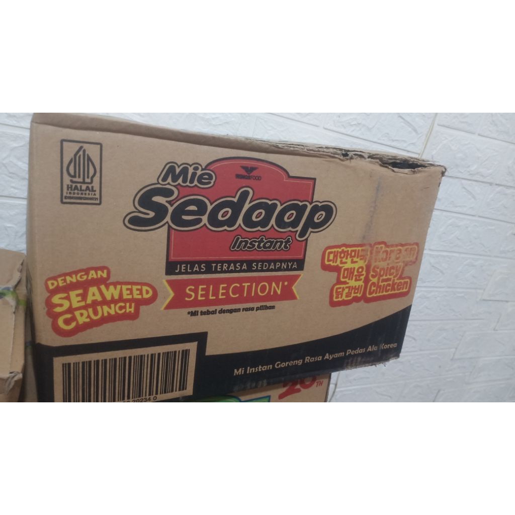 Jual SATU DUS MIE INSTAN SEDAAP SELECTION SDENGAN SEAWED CRUNCH ISI 40 ...