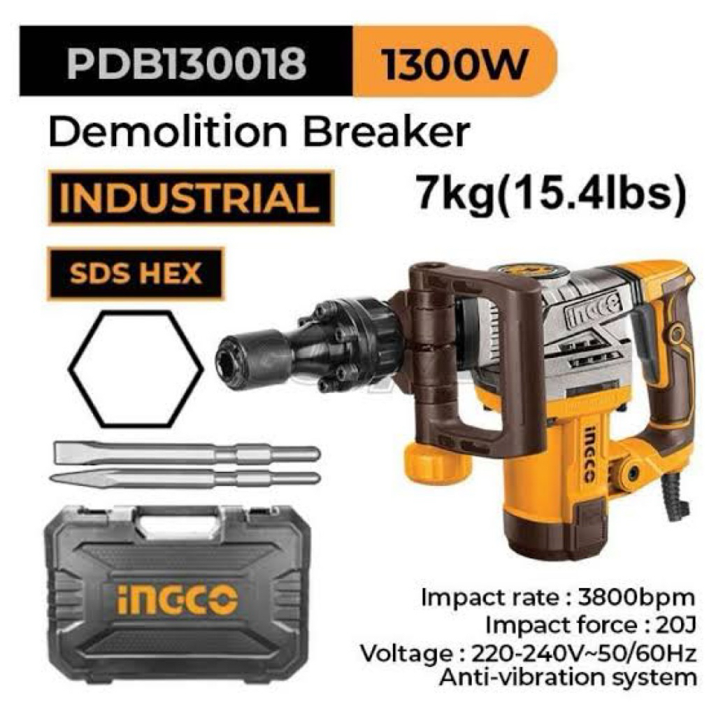 Jual Mesin demolition breaker 7 kg PDB130018 INGCO | Shopee Indonesia