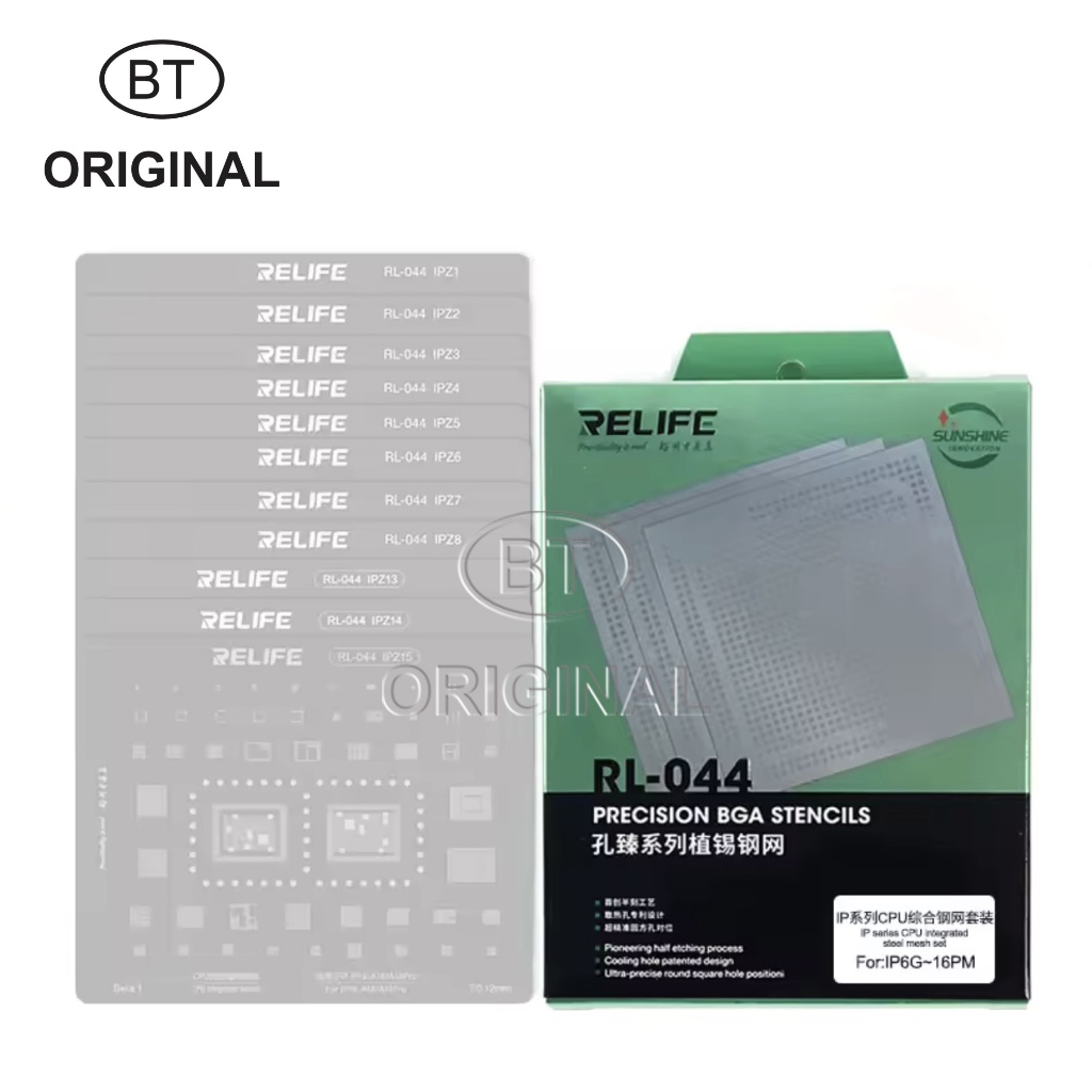 Jual STENCILS BGA CPU FOR IPHONE 6-16 SERIES - RELIFE RL-044 (11 PCS/SET) | Shopee Indonesia