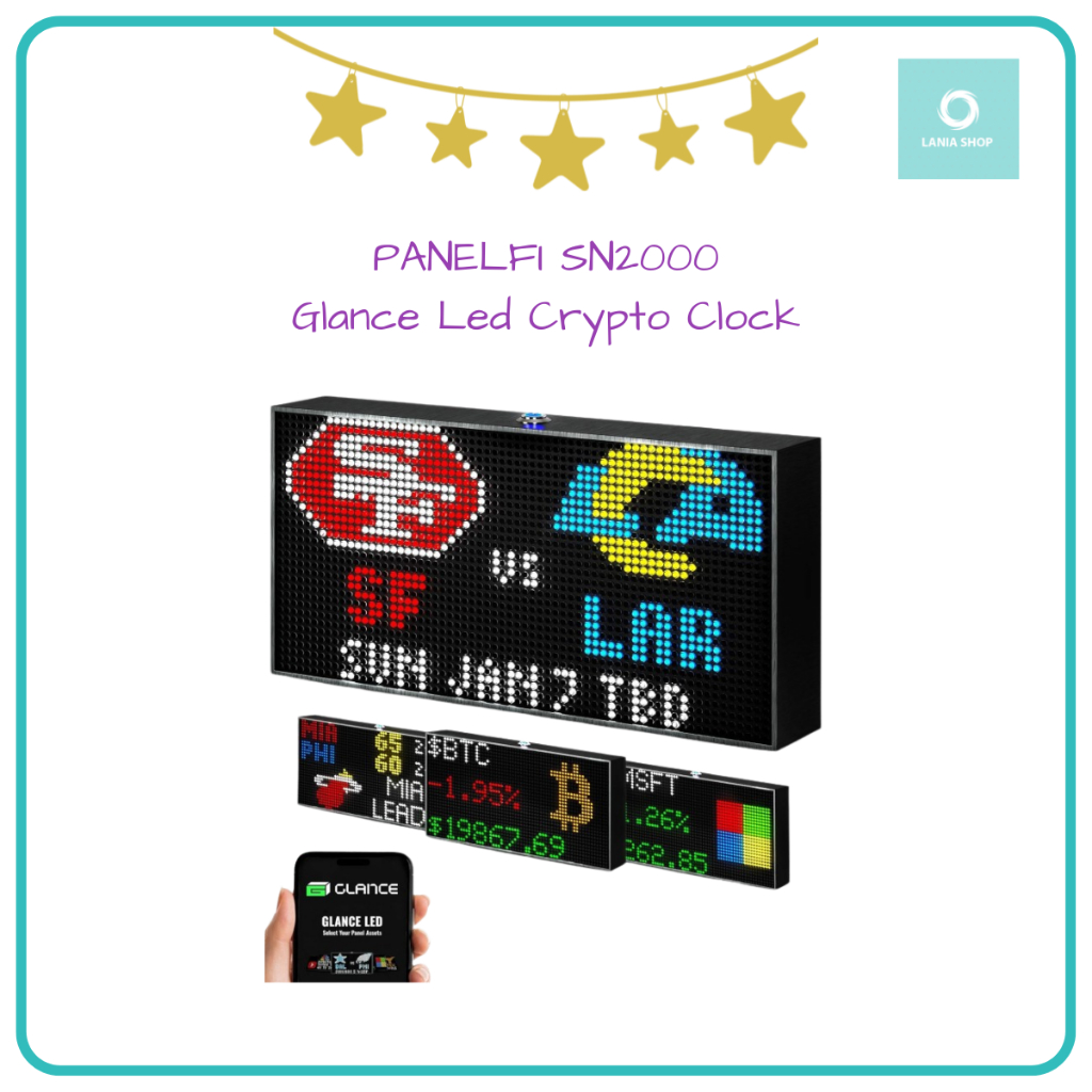 Jual PANELFI SN2000 Glance Led Ticker Display Real Time Stock Crypto ...