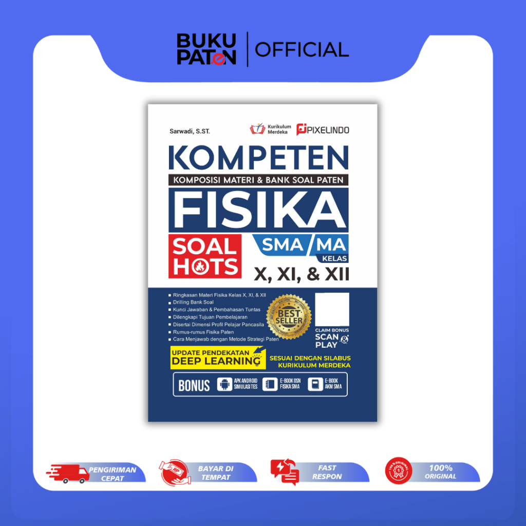 Jual Buku Kompetan Fisika SMA / MA Kelas X, XI, XII Kurikulum Merdeka (Update Deep Learning ...