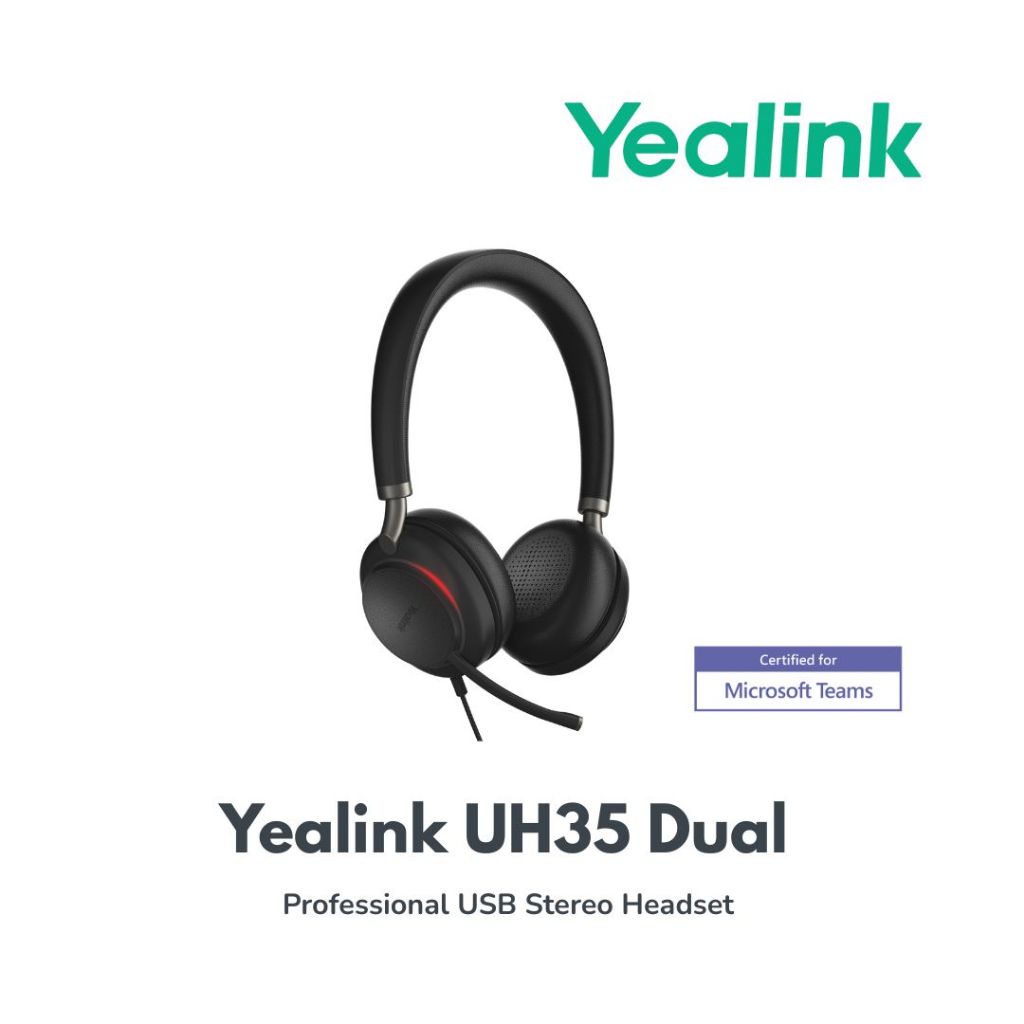 Jual Yealink UH35 - DUAL - Professional USB Stereo Headset (MS Teams ...