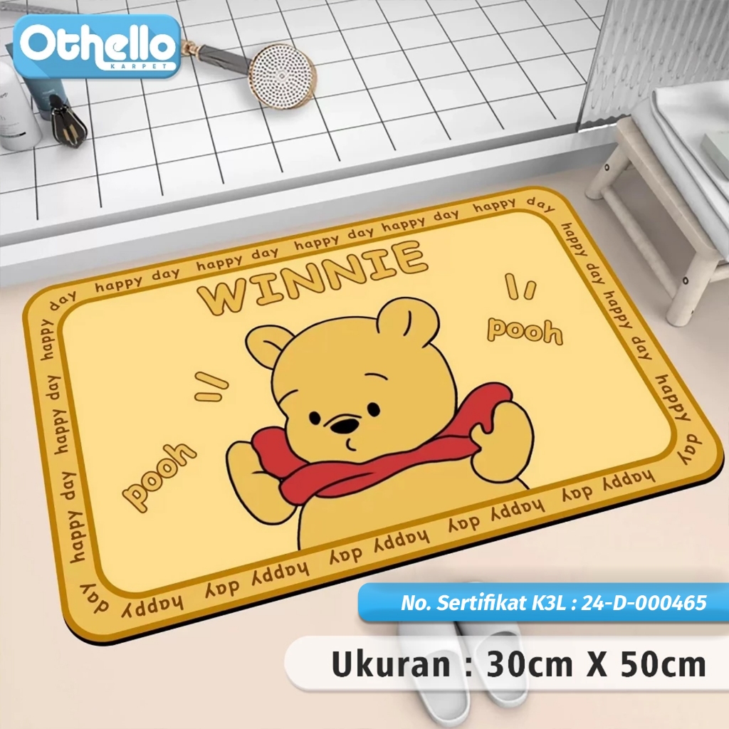 Jual [Othello] Keset Lantai Polyester Anti Slip Motif Karakter Lucu ...