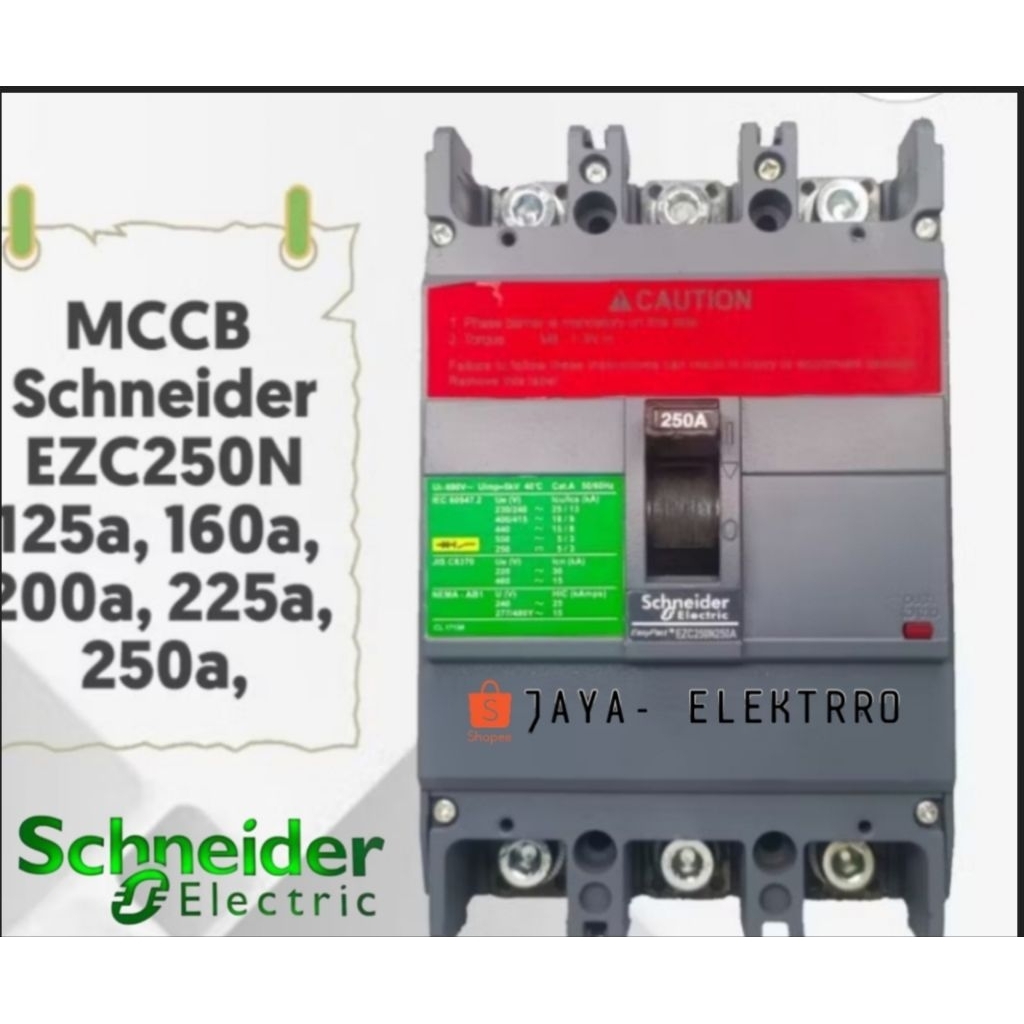 Jual MCCB Breaker EZC250N 3Phase 125a 160a 200a 250a | Shopee Indonesia