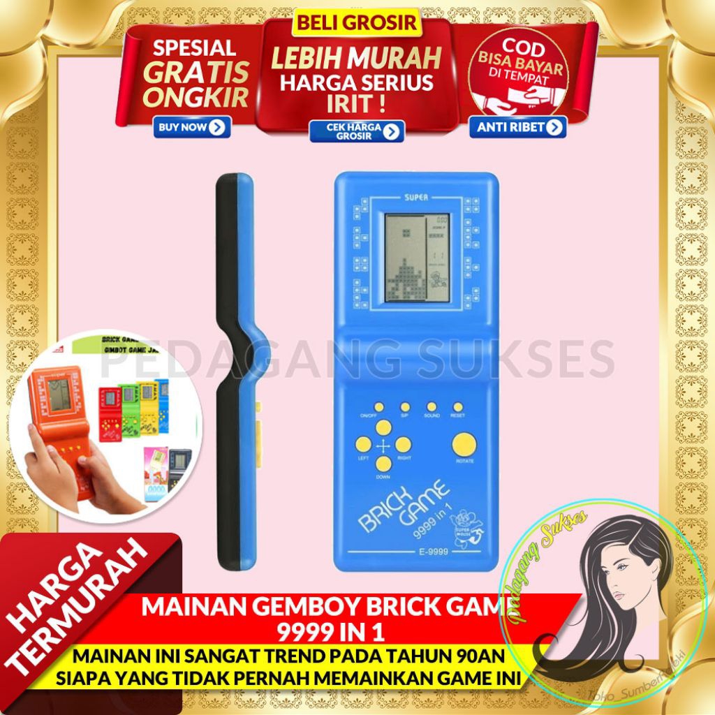 Jual PEDAGANG MURAH Mainan Gemboy Brick Game 9999 IN 1 Mainan Anak ...