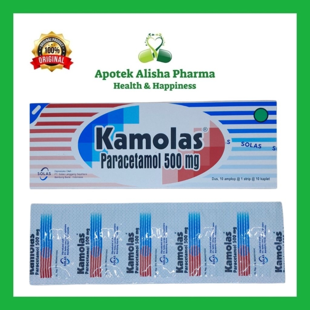 Jual Kamolas Tablet Box isi 100 / Strip - Parasetamol Obat Penurun ...