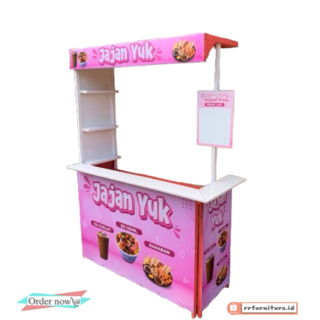 Jual Booth Lipat Bongkar Pasang Plus Rak Pinggir & Ambalan Meja Jualan ...