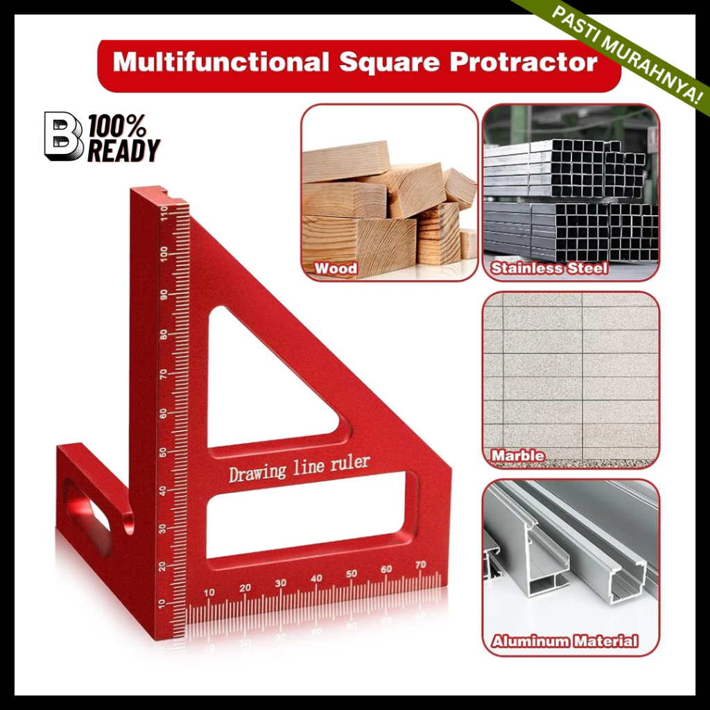 Jual Penggaris Siku / Penggaris Siku Multifungsi / Siku Multi-Angle ...