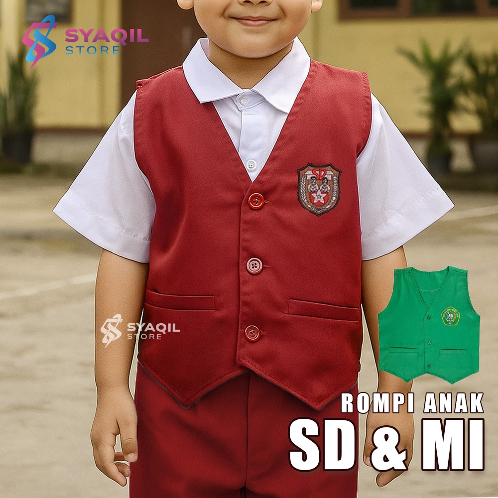 Jual Rompi Jas Anak SD Dan MI Kelas 1-6 Bahan Drill | Shopee Indonesia