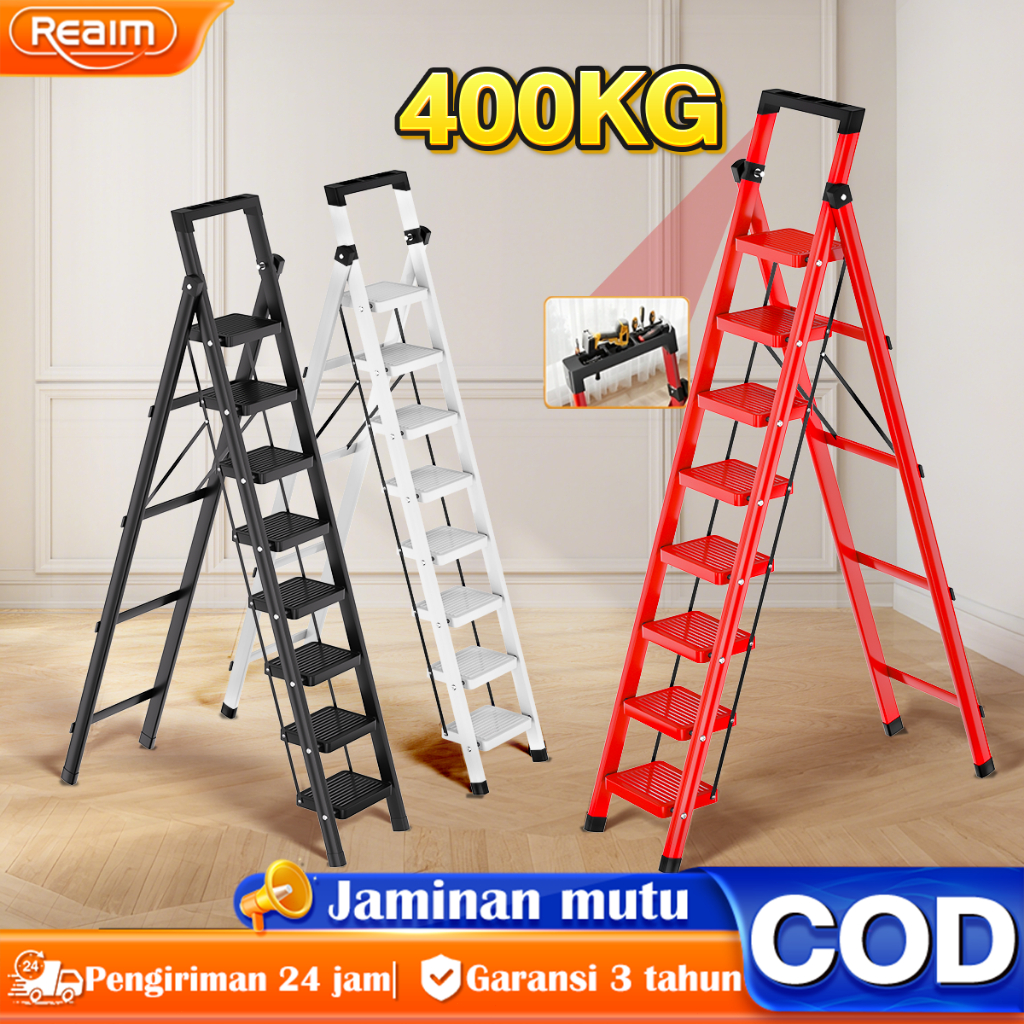 Jual Reaim Tangga Lipat Aluminium 2 Meter 7 Step Multifungsi Tangga ...