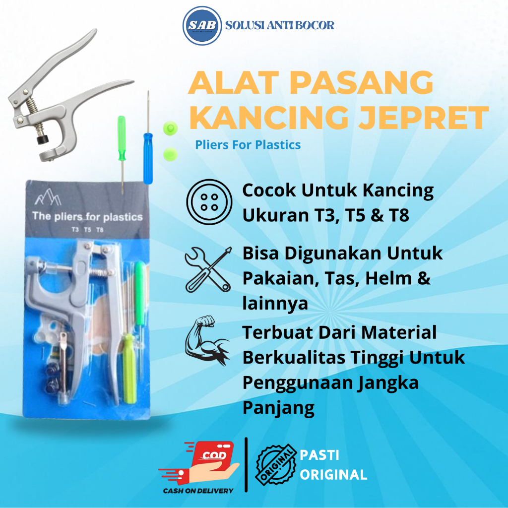 Jual Alat Pasang Kancing Jepret/ Kancing Jepret / Perlengkapan Menjahit ...
